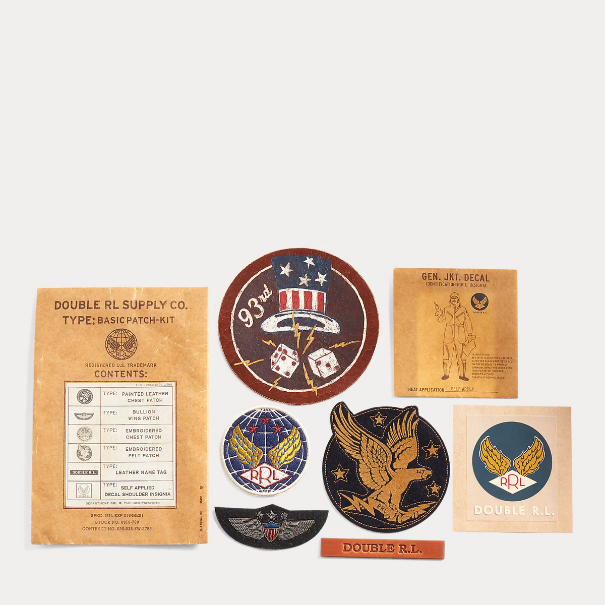 RRL Ralph Lauren 6 Piece Basic Patch-Kit Leather – Uncommon Threadz